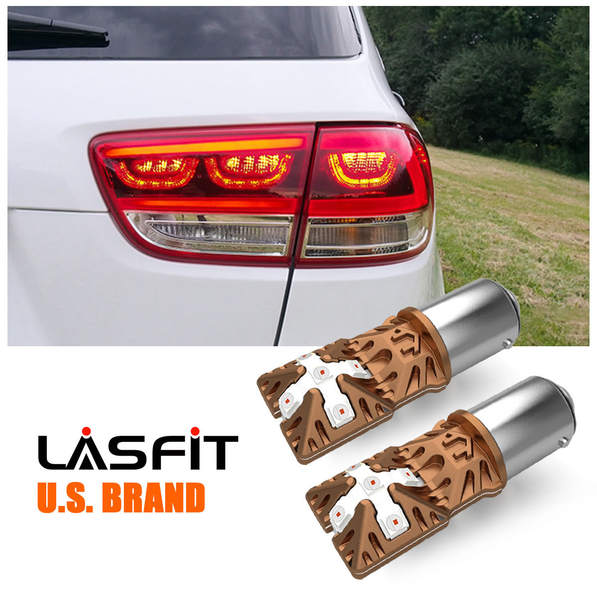 Lasfit BAY15D 1157 Red LED Brake Light Bulbs 1152 2057 7528 2357 3496 ...
