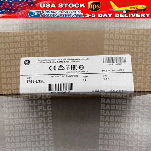 New Sealed 1769-L35E SER B CompactLogix 1.5 MB ENet Controller 1769L35E ...