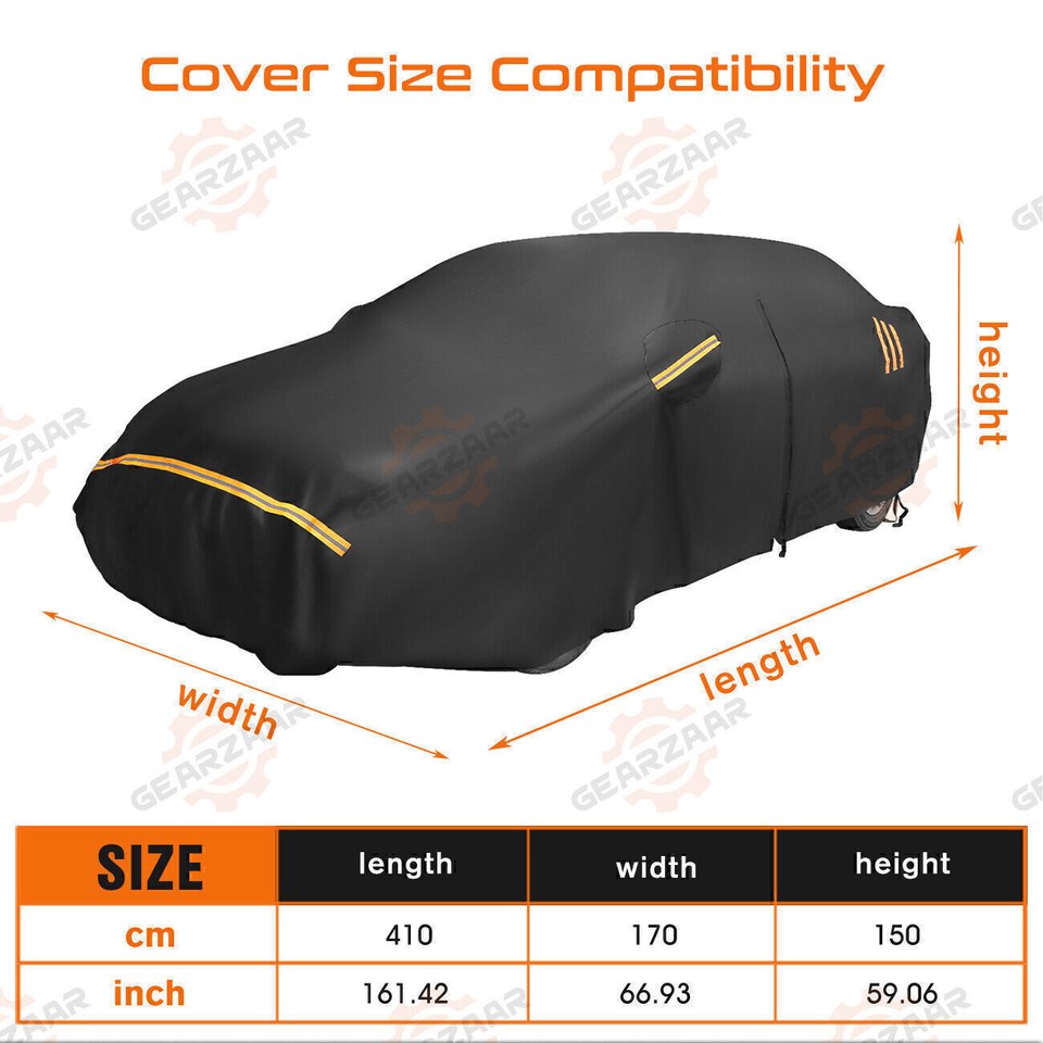 Black Breathable Full Car Cover Fits for BMW Mini Cooper - Indoors ...