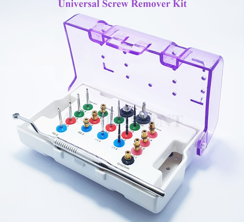 Implant Broken Fractured Screw Removal Kit Drill Guide Driver Dental ...