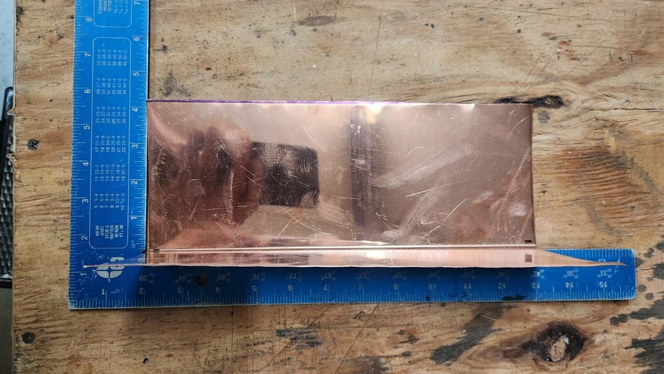Copper Step Flashing - 4" x 4" x 11" For Roofs, Chimneys, Walls, Craft ...