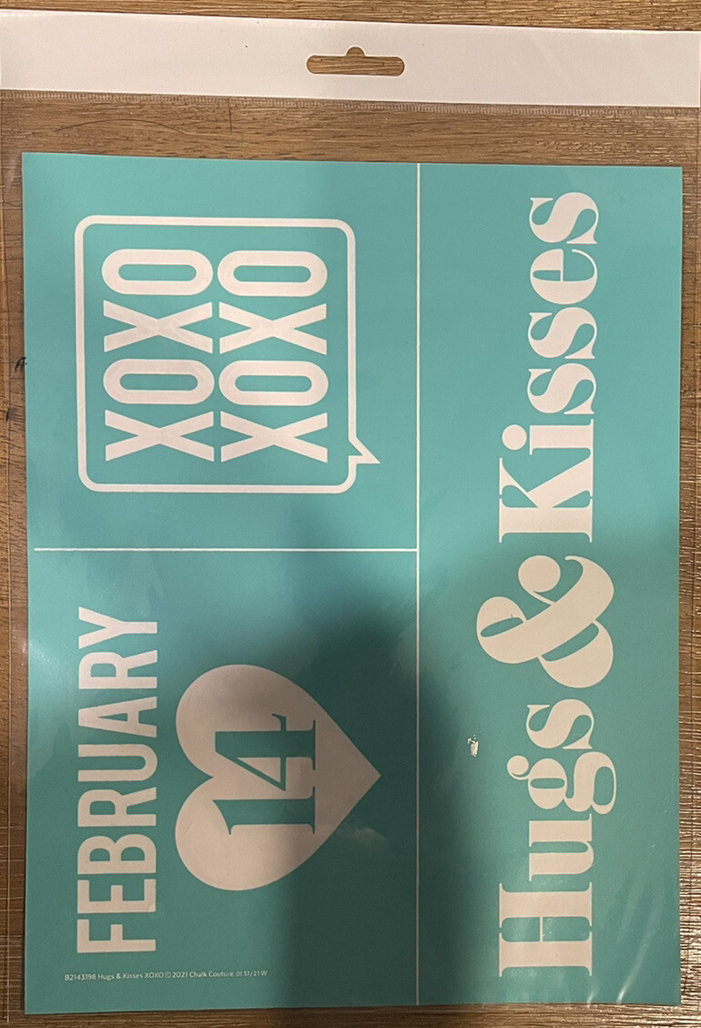 NEW Chalk Couture Transfer Hugs & Kisses XOXO | eBay