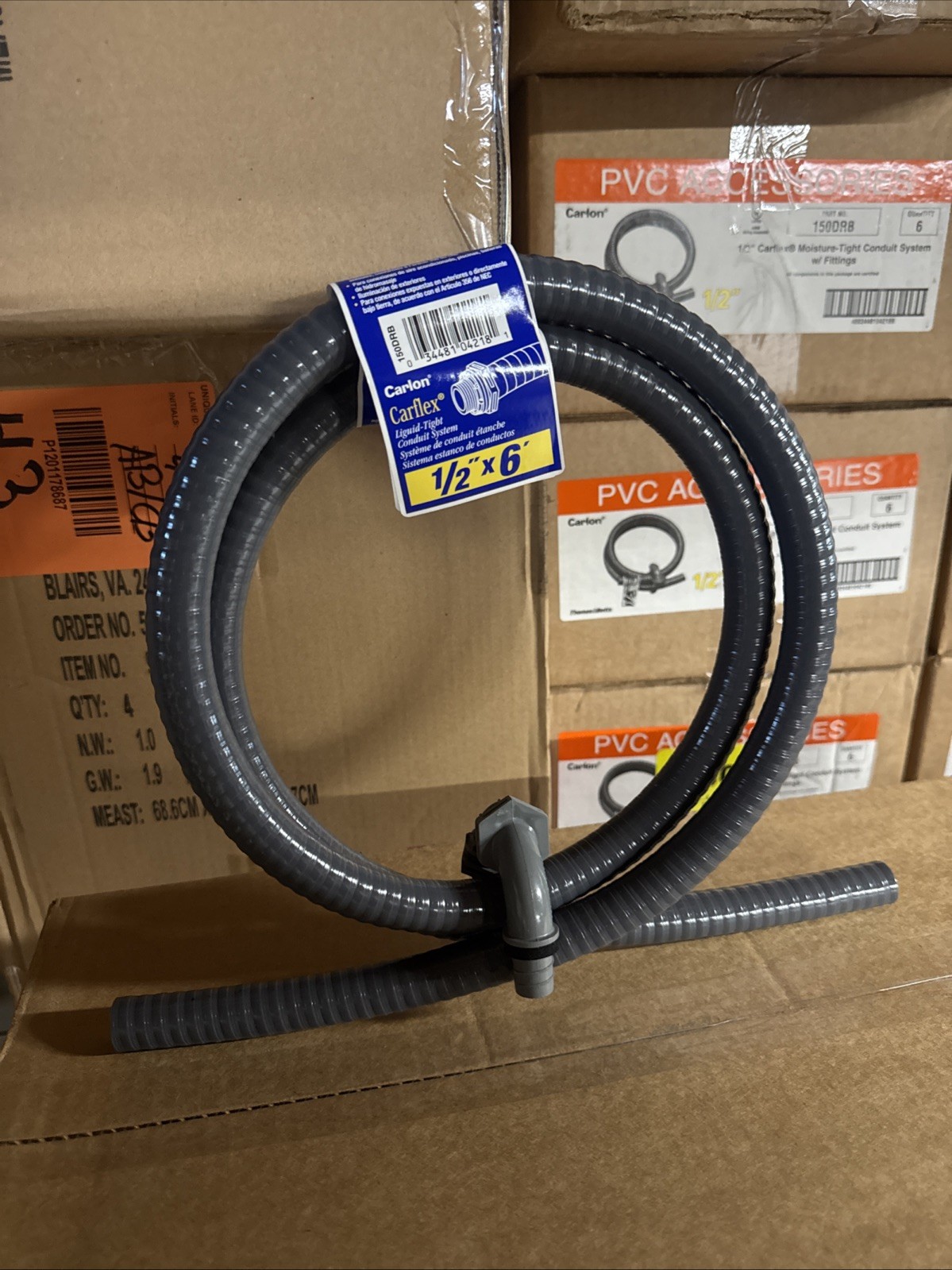 Carlon Carflex Liquid-tight Flexible Conduit Kit ( 1/2” x 6’ ) | eBay