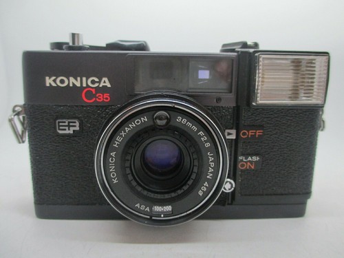 Konica C35 EF Black Point & Shoot 35mm Film Camera w/ 38MM F2.8 WORKING ...