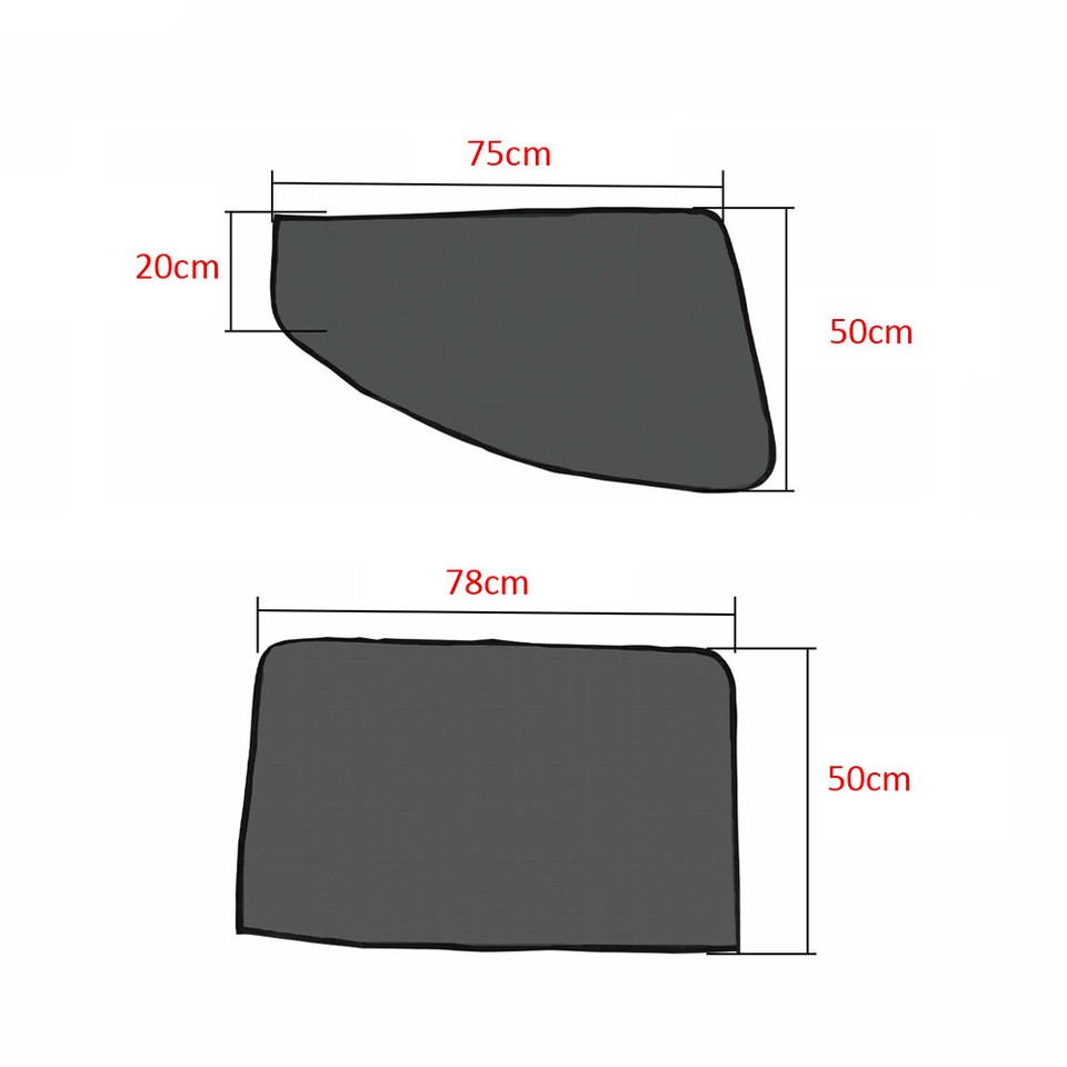 4X Car Side Front Rear Window Sun Shade UV Shield Magnetic Protection ...