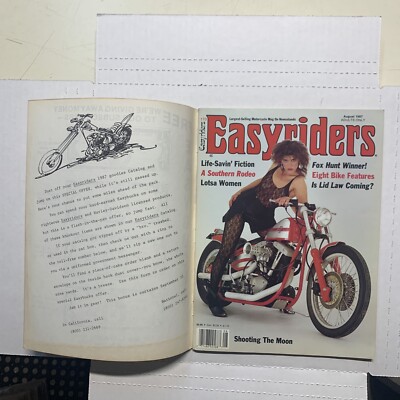 Vtg Aug 1987 EASYRIDERS Motorcycle Magazine, DAVID MANN Poster, '75 ...