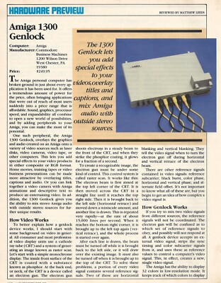 Commodore Amiga 1300 Genlock Adds Special Effects to Video Mixer Device ...