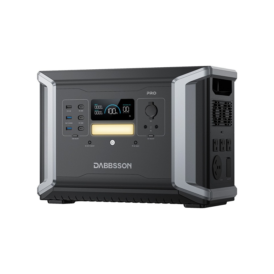 Dabbsson Power Station 4300Wh 2400W Solar Generator Outdoor Home Backup ...