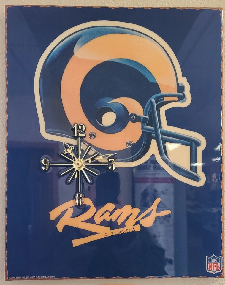 VINTAGE 1989 NFL LOS ANGELES RAMS Wall Clock | eBay