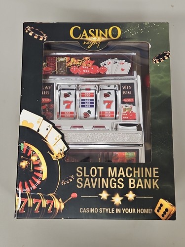 Casino Night Slot Machine Coin Savings Bank Brand New Flashing Lights ...