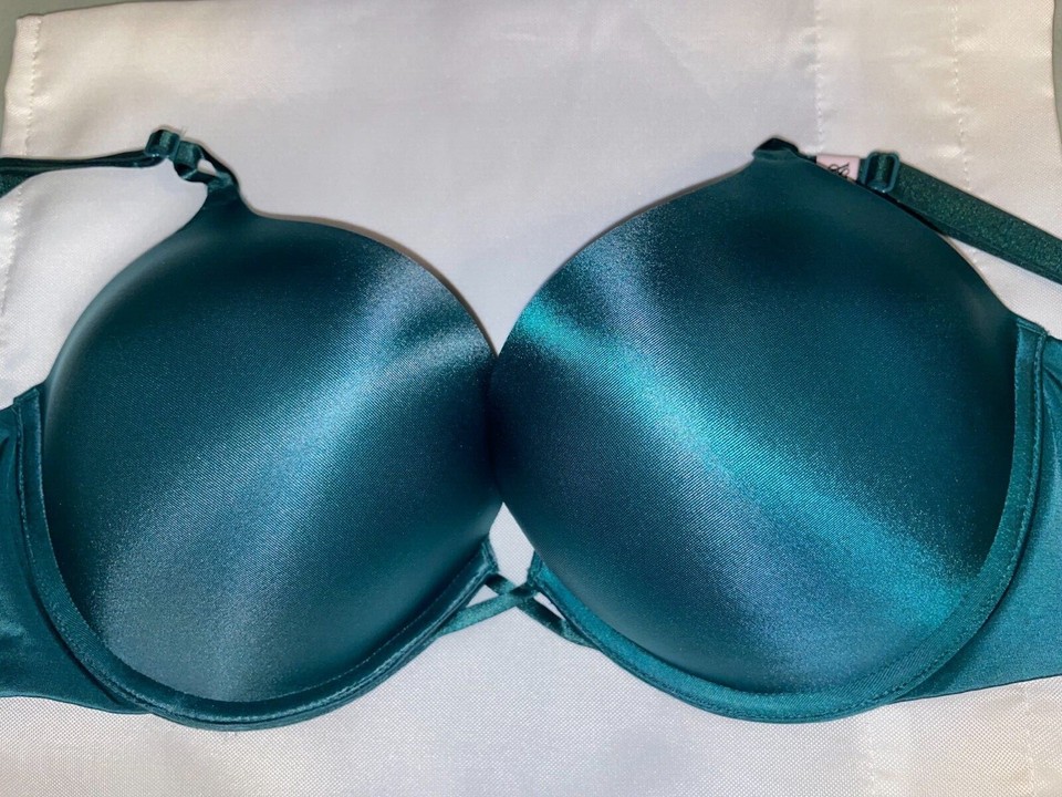 VICTORIA SECRET BOMBSHELL BRA ADD 2 CUP PLUNGE Super Push UP NEW Shine ...