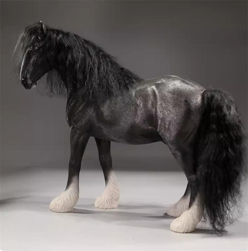 Mrz 1/6 Shire Horse Model Simulation Animal Steed Ornament Toys | eBay