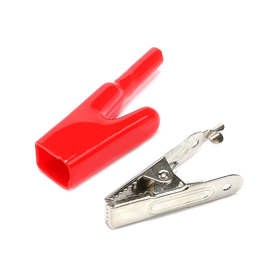 Crocodile Battery Clips High Voltage Lead/Wire Test Clamps Alligator ...