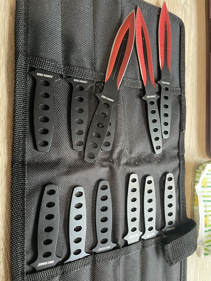 Ridge Runner (12 PC) Throwing Knives, W/ Nylon Case #RR713 | eBay