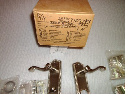 Emtek Pewter Rope Lever & Rosette Front Door Handle L H 7090 Satin ...