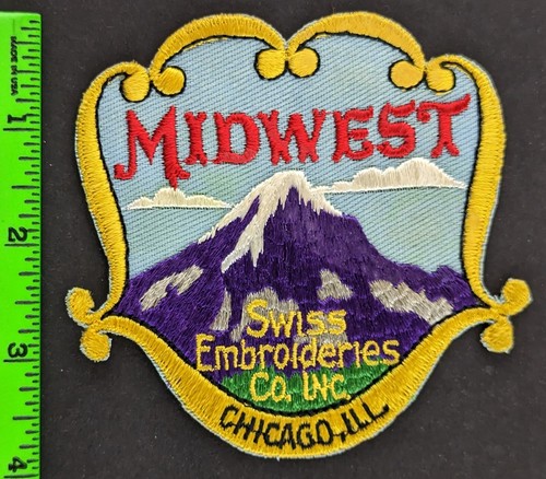 Vintage Midwest Swiss Embroidery Co Mountain Chicago Illinois Patch | eBay