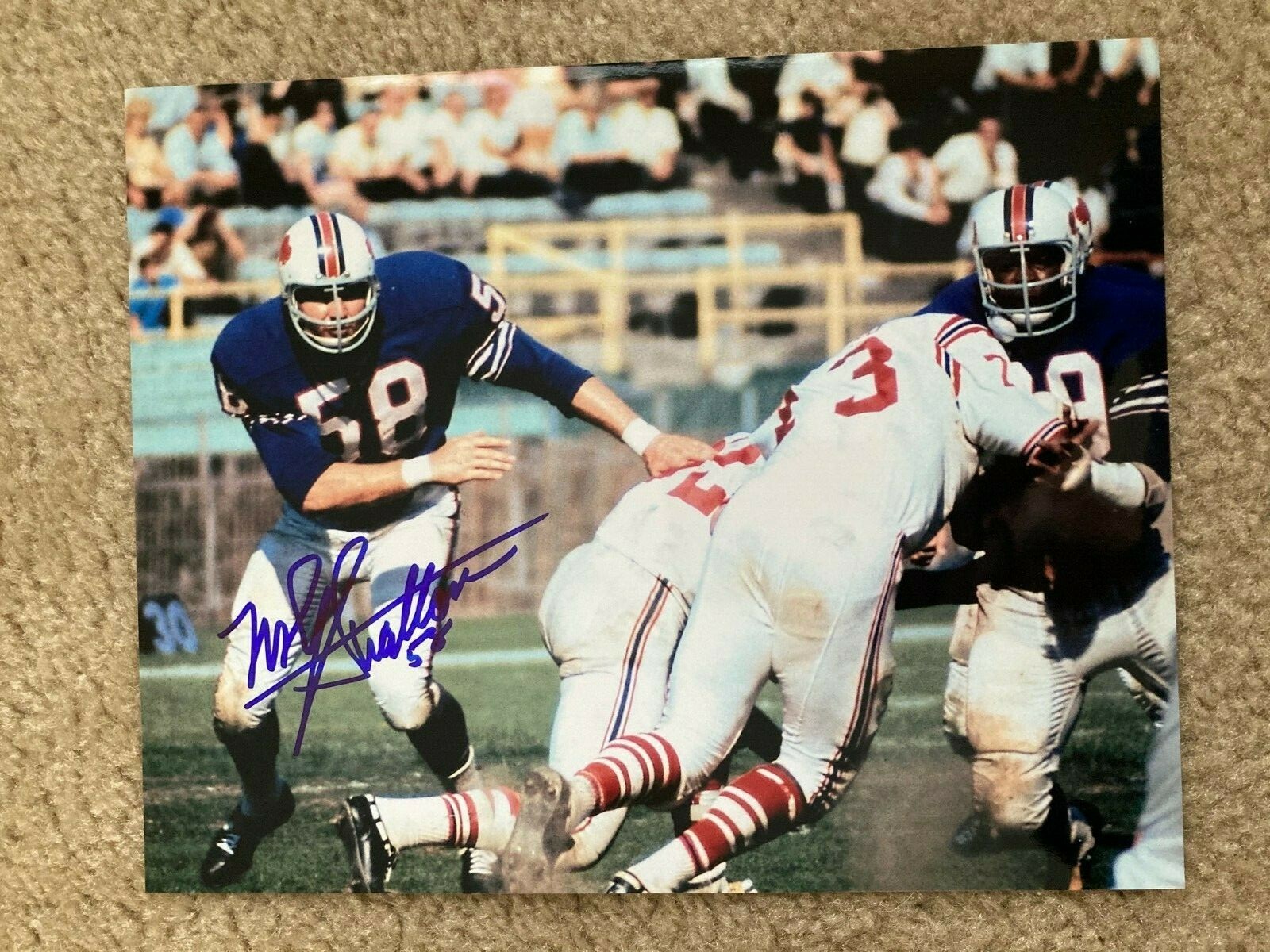 Bills Mike Stratton Signed 8x10 W/COA | eBay