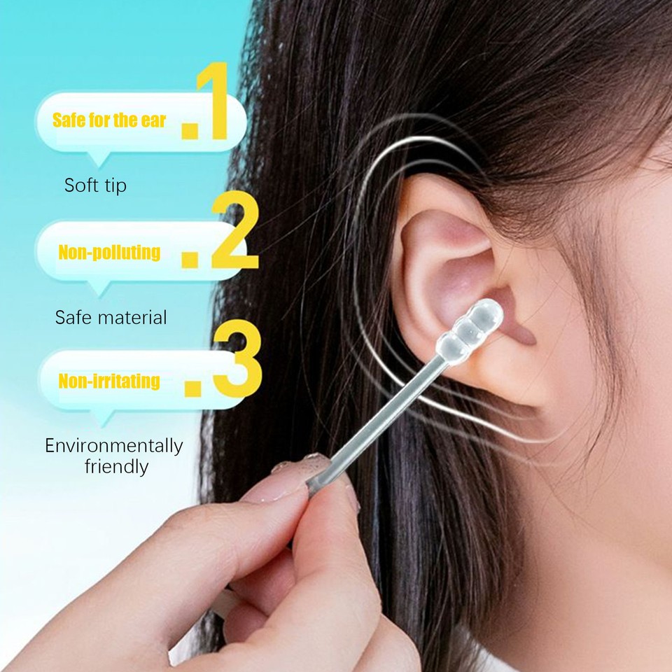 24Pcs Washable Resin Tip Ear Wax Removal Tool, Reusable Sticky Ear ...