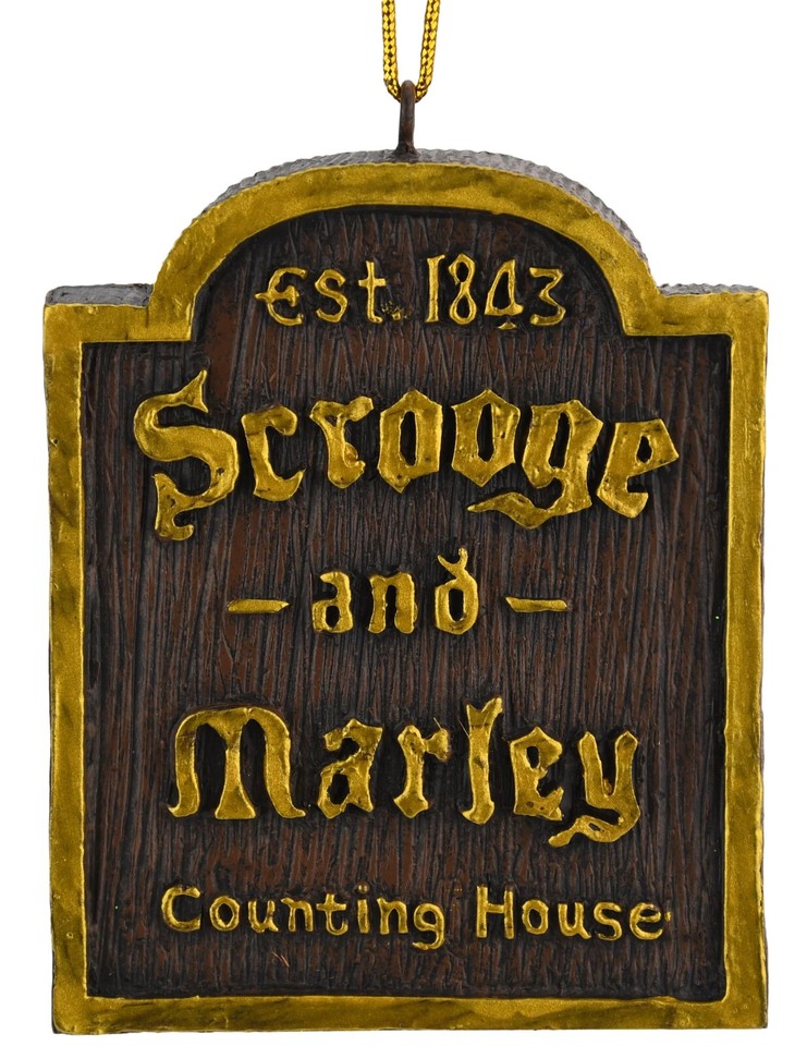 A Christmas Carol Scrooge & Marley Counting House Sign Ornament Xmas ...