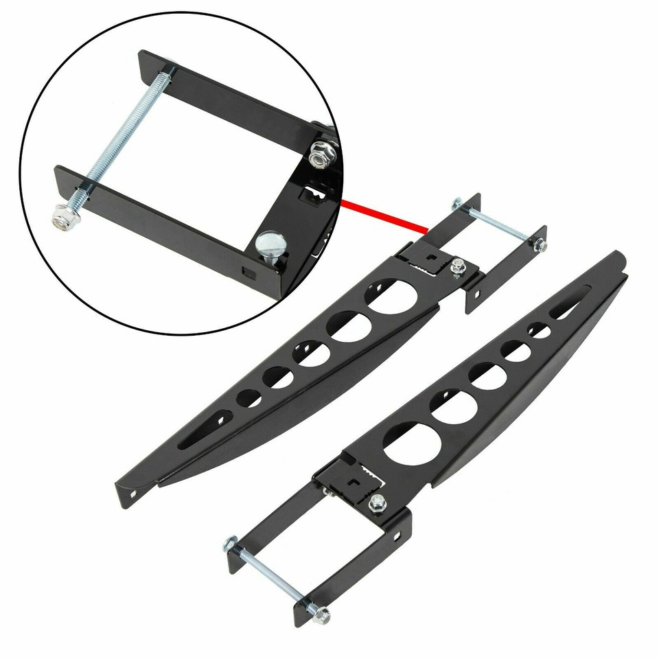 RV 4'' Square Rear Bumper Mounted Cargo Box Generator Tray Support Arms ...