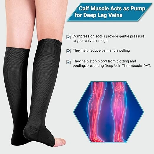 NHS COMPRESSION FLIGHT SOCK TRAVEL ANTI SWELLING FATIGUE SPORT SUPPORT ...