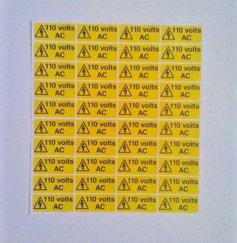 110v, 230v, 240v AC Voltage Electrical Safety Stickers | eBay