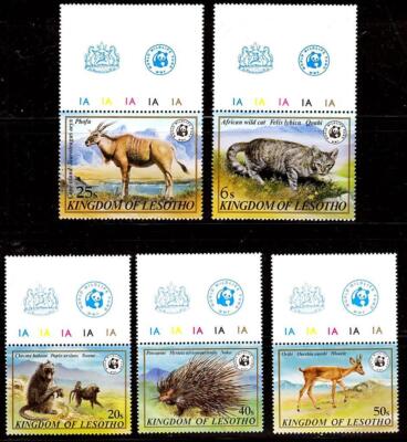 LESOTHO 1982 WWF-ANIMALS w/TABS MNH CATS, ANTELOPES, PRIMATES | eBay UK