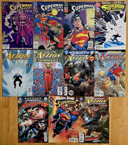 Superman In Action Comics Lot Of 13 Mixed Comic Books DC Comics NICE ...