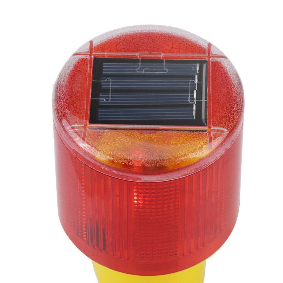 LED Solar Strobe Warning Light Flash Road Barricade Traffic Signal ...