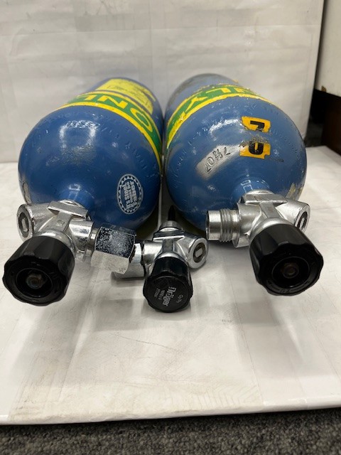 Used-2 Drager Rebreather 19.4 Tank/Cylinders w Extra Valve 2400psi ...
