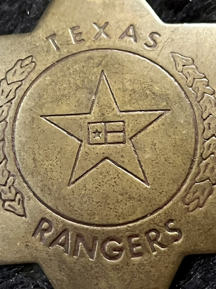 Vintage Texas Ranger Star Badge, Metal Badge Lone Star State Badge 6 ...