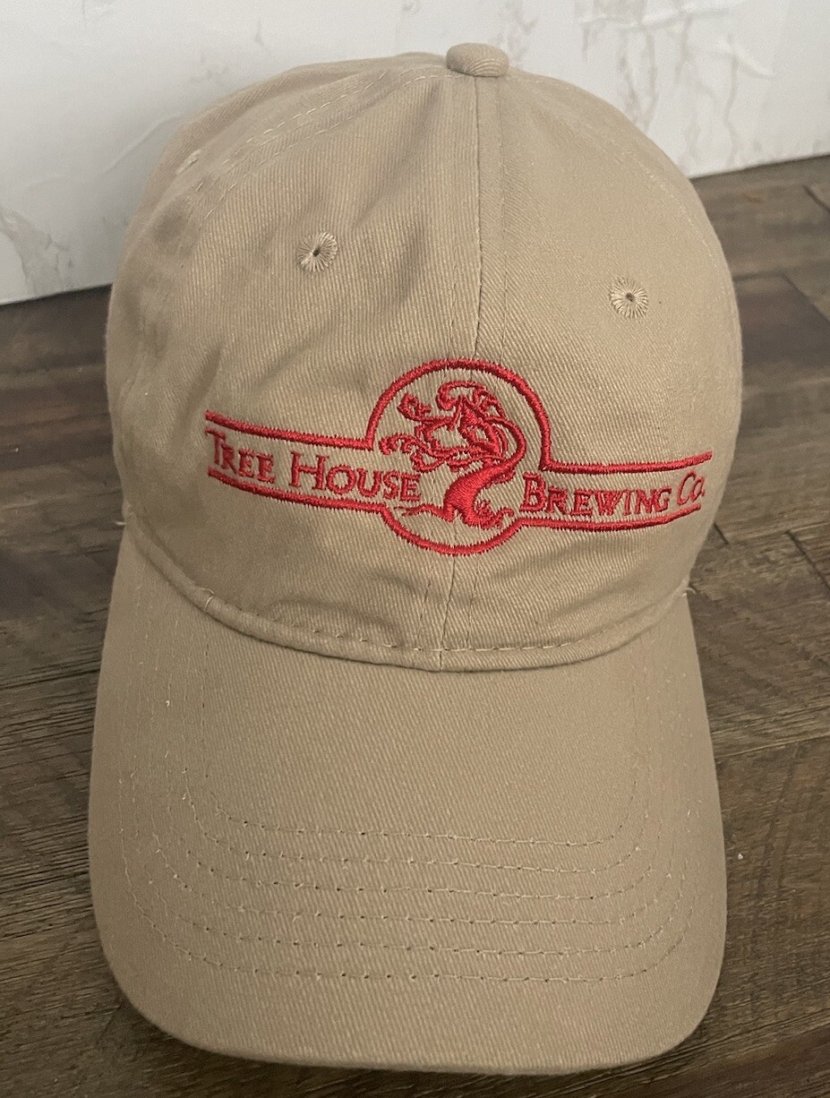 TREE HOUSE BREWING Embroidered Logo Hat Tan w/ Red Ad… - Gem