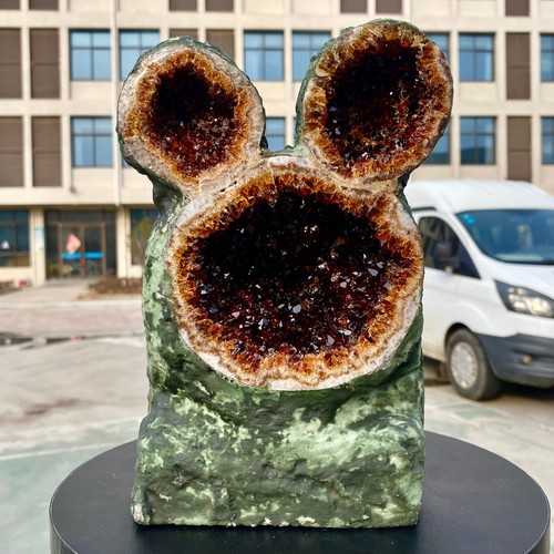 9.7LB Large Natural citrine geode cave crystal specimen energy Healing ...