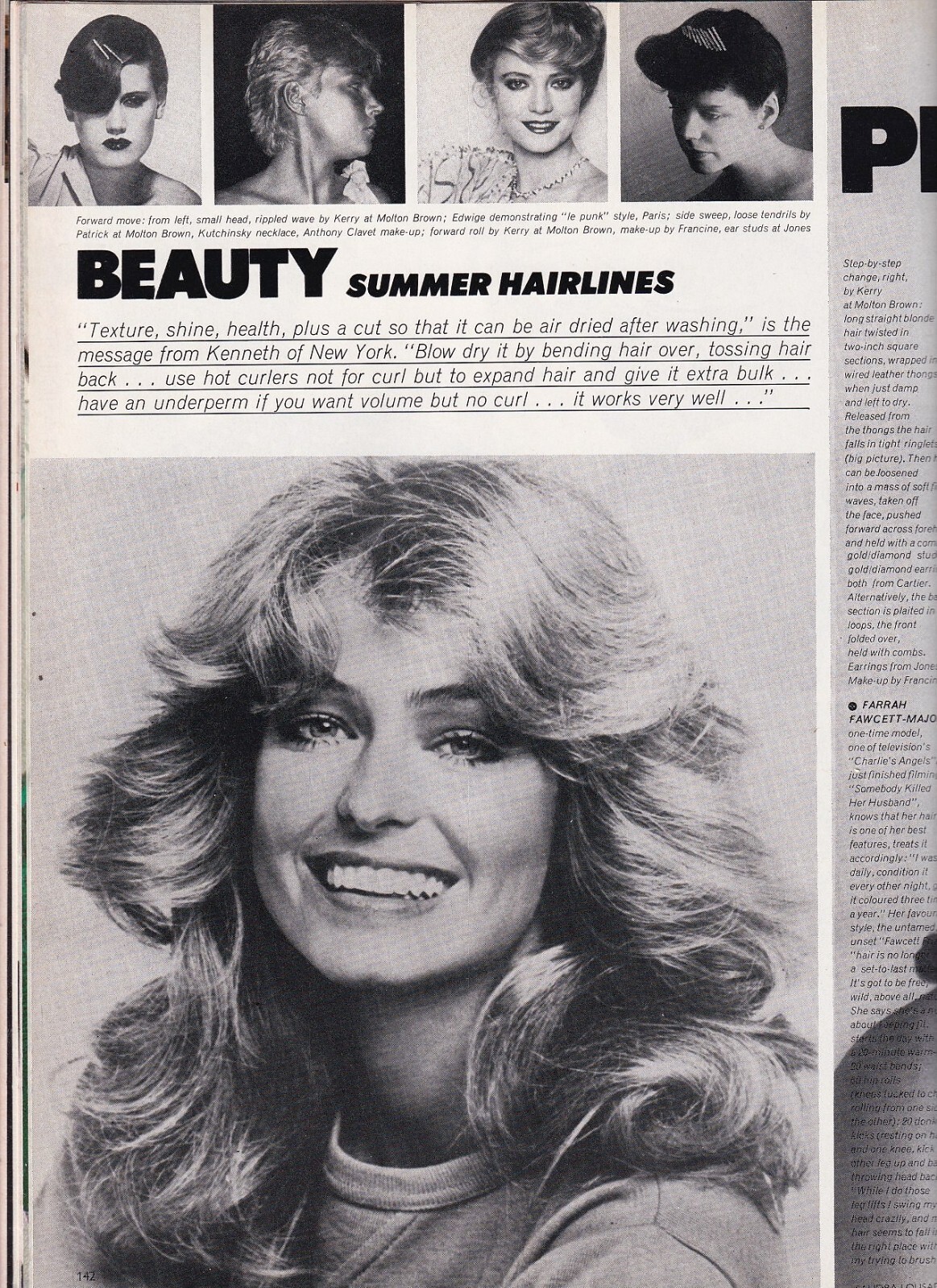 VOGUE UK 1978 SHELLEY HACK FARRAH FAWCETT PATTI HANSEN JANICE DICKINSON ...
