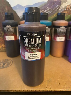Vallejo 200 mL - Premium Airbrush Color - Candy Brown - 63.078 - CLST ...