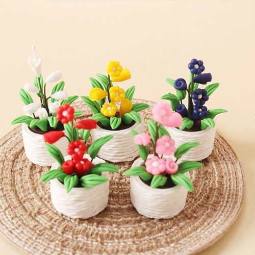 Miniature Colorful Wildflowers Mini Potted Plants Mini Green Plant | eBay