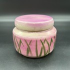 Vtg Purple Iris Pottery Storage Jar by David Enna of Oregon Airbrushed ...