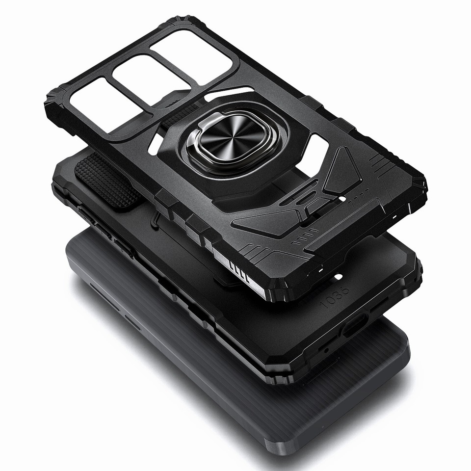 For Iris Connect (SH4650) Case Ring Stand Phone Cover + Tempered Glass ...