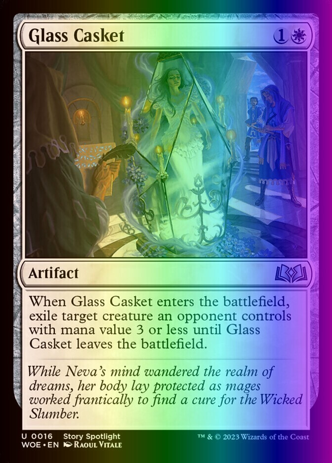 MTG Magic the Gathering Glass Casket (16/475) Wilds of Eldraine NM FOIL ...