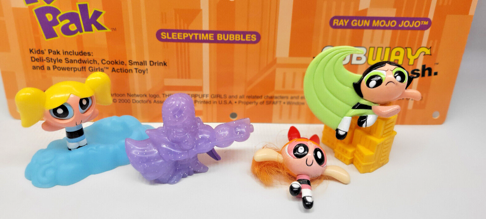 Powerpuff Girls Subway Kids Pak Toys Vintage 2000 4 Pack with store ...