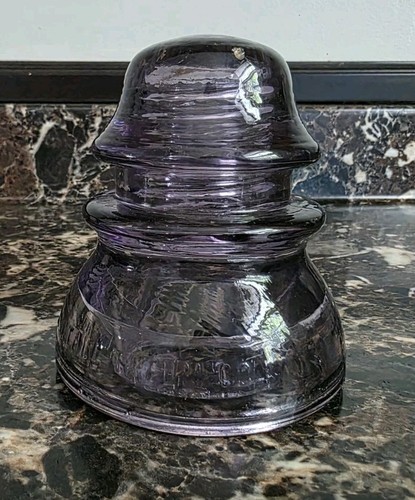 Vintage Amethyst Whitall Tatum No. 1 Glass Insulator Purple USA 13 ...