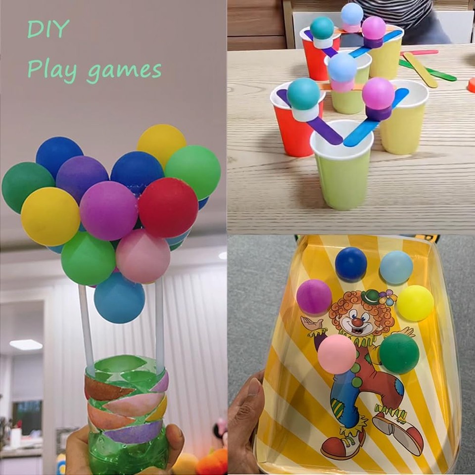 185 Pcs Colorful Table Tennis Balls, 40Mm Plastic Ping Pong Balls Bulk ...