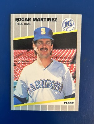 1989 Fleer Edgar Martinez Seattle Mariners #552 ROOKIE CARD HOF | eBay