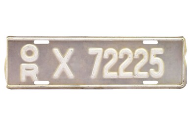 Oregon License Plate Trailer Mobile Home X 72225 | eBay