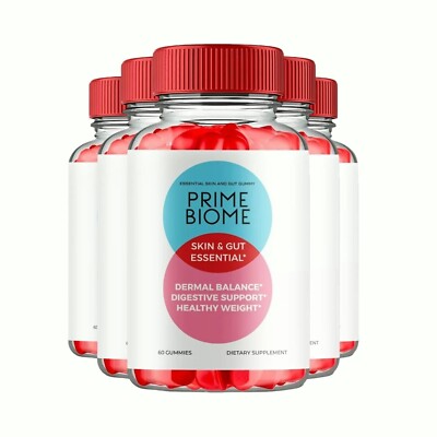 5-Pack Prime Biome Gummies, PrimeBiome Keto ACV Weight Loss Gummies ...