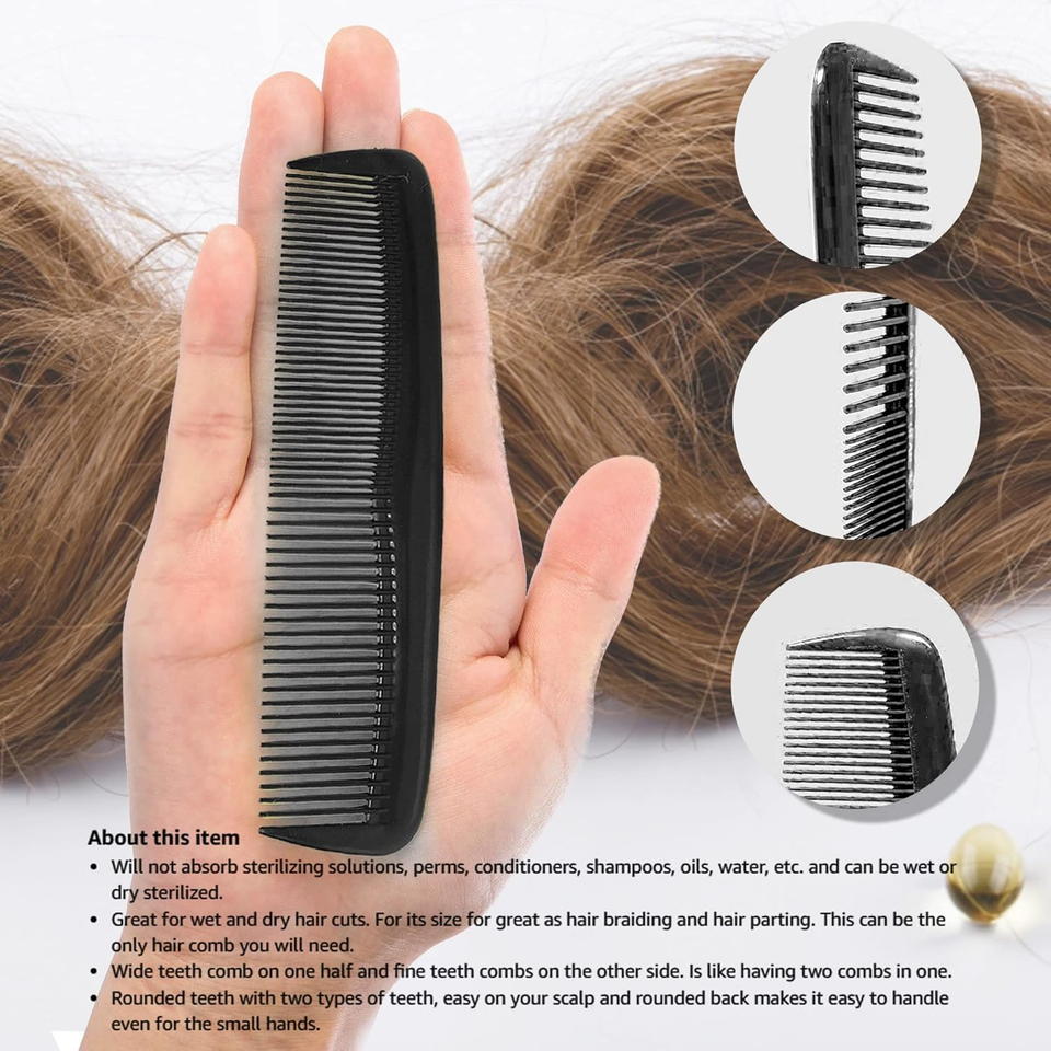 4-Pack Unbreakable Hair Care Combs, Fine Tooth Comb Set for Men | eBay