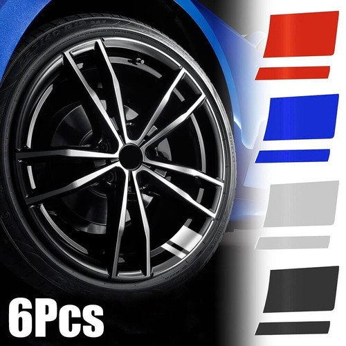 6Pcs Self-adhesive Car Wheel Sticker Reflective Car Wheel Stickers Auto ...