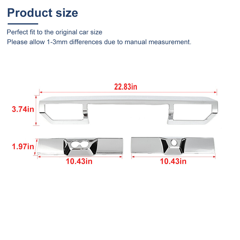 3rd Third Brake Light Trim Cover For Ford Chevy Silverado/GMC Sierra ...