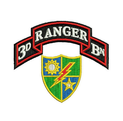 3rd Ranger Scroll and Ranger Crest Army Veteran RLTW Embroidered Polo ...
