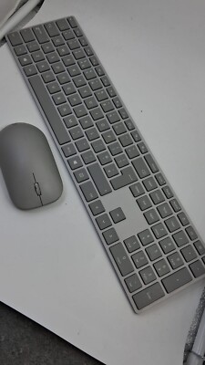 Microsoft Surface Wireless Keyboard - 1742 & Mouse -Grey -FREE DELIVERY 889842103151 | eBay UK